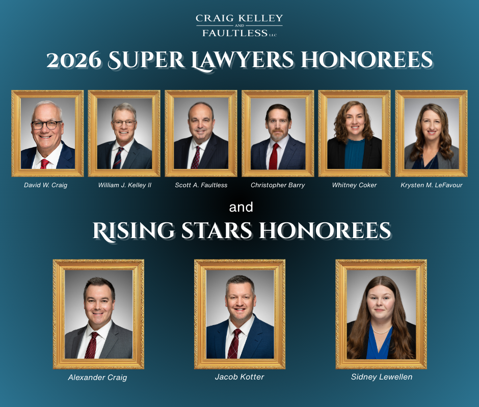 Craig Kelley and Faultless 2026 Super Lawyers and Rising Stars